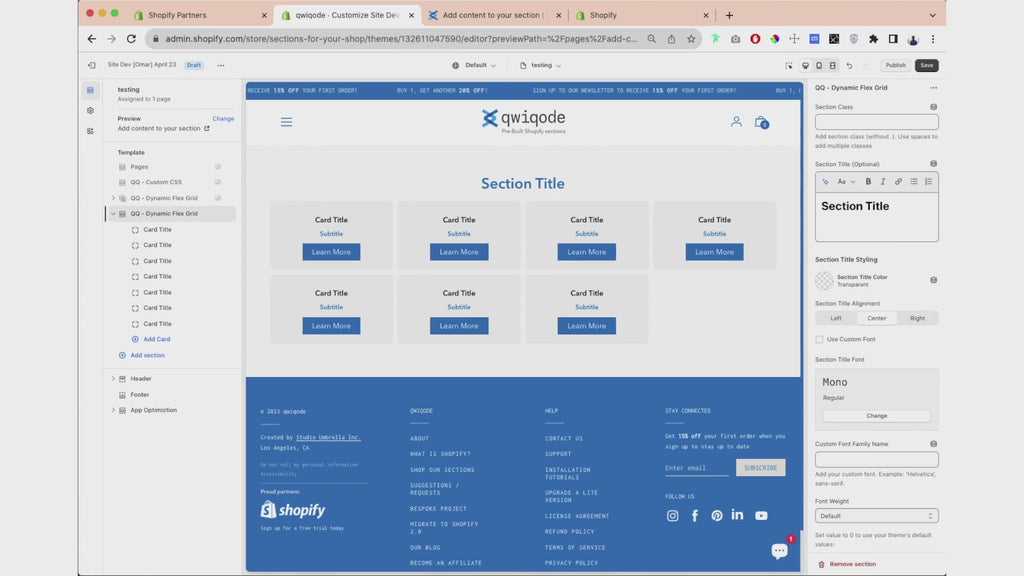 Dynamic Flexible Grid Section Template For Your Shopify Store Qwiqode