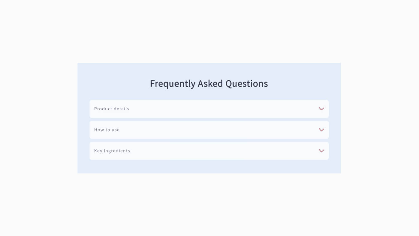Info Accordion section template for your Shopify store | qwiqode Theme Sections Custom Liquid ...
